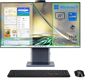 Acer Aspire S27-1755 Computer Fisso All in One, Pc Desktop, Processore ...