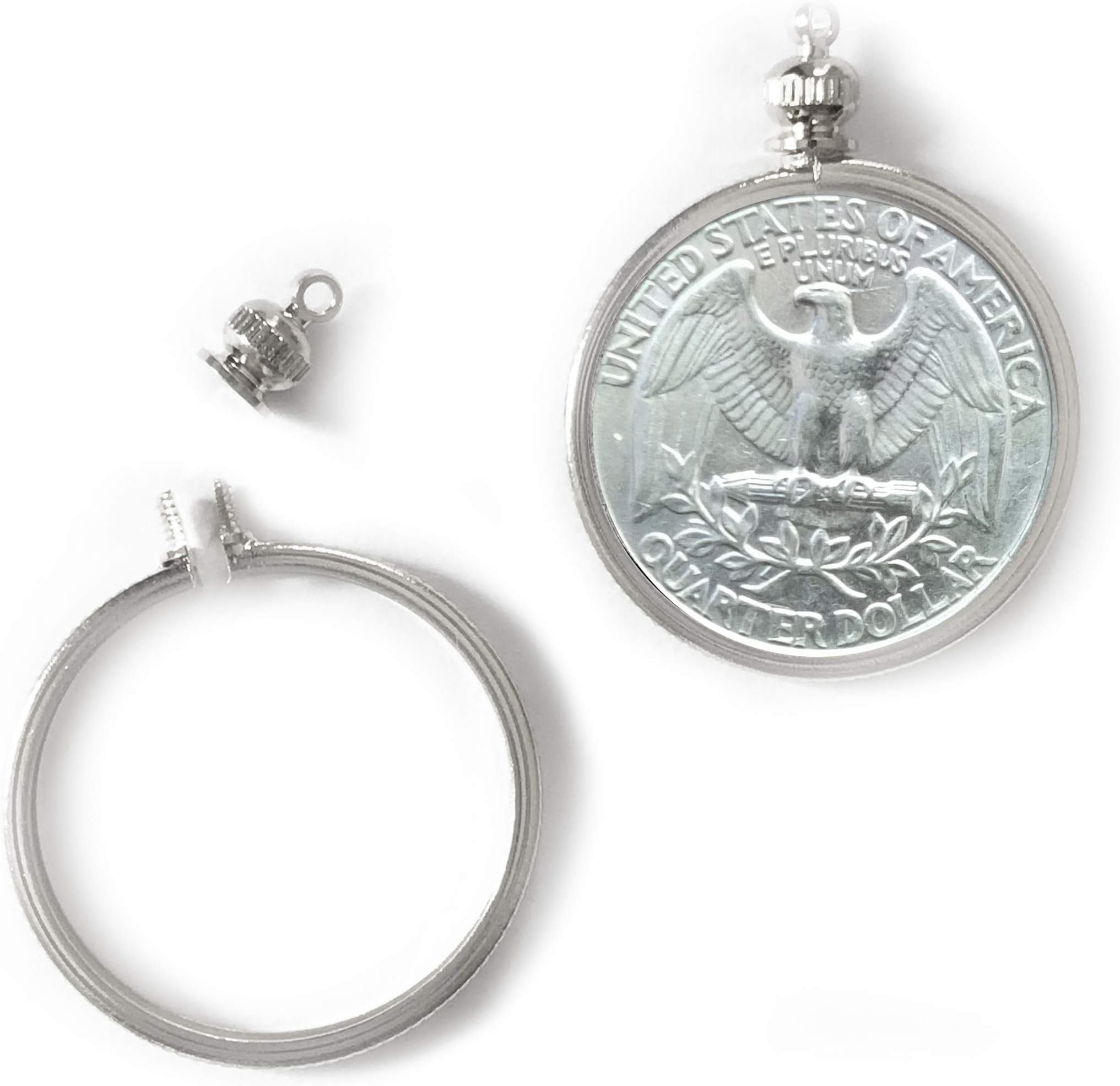 Amazon.com: 25 Cent/USA Quarter Coin Holder Bezel ~ for Charm, Necklace ...