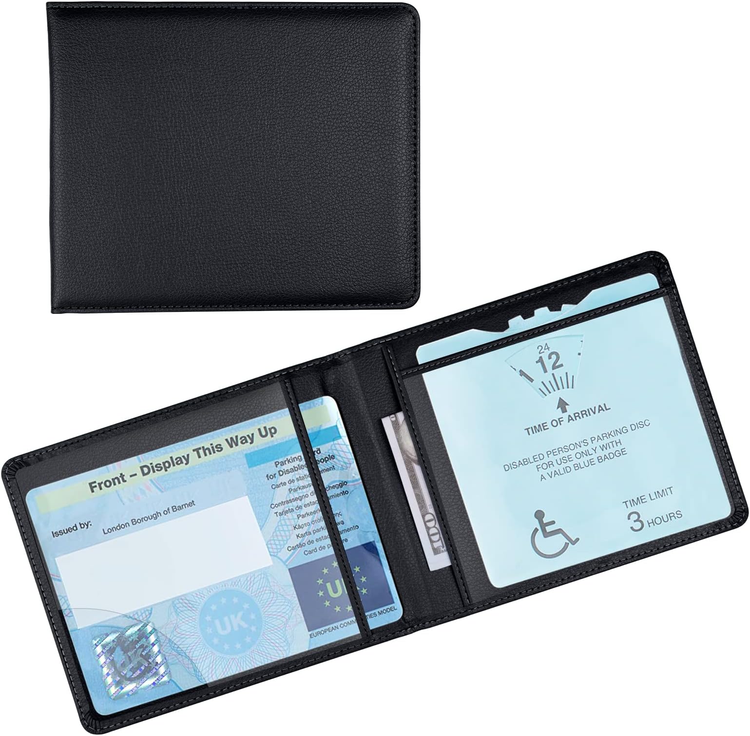 OFFCUP Disabled Badge and Timer Holder, PU Leather Disabled Badge ...