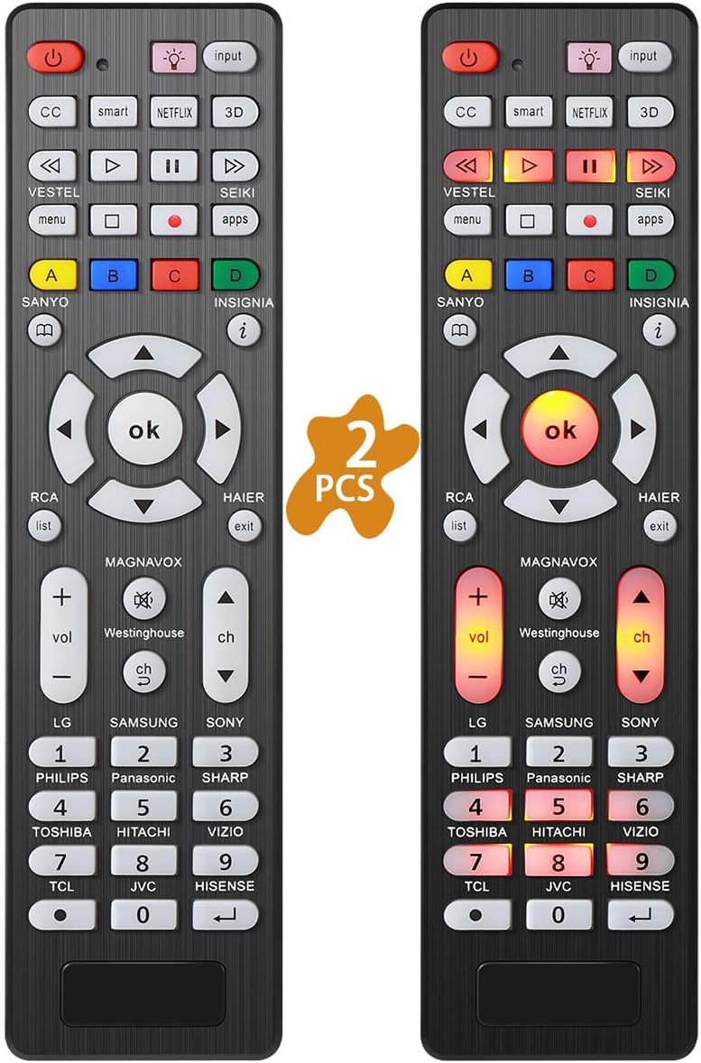 Amazon.com: 2 PCS Universal TV Remote Control Compatible with LG ...