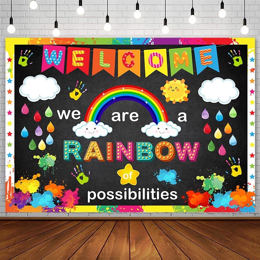 Amazon.com : AIBIIN 7x5ft We are A Rainbow of Possibilities Backdrop ...