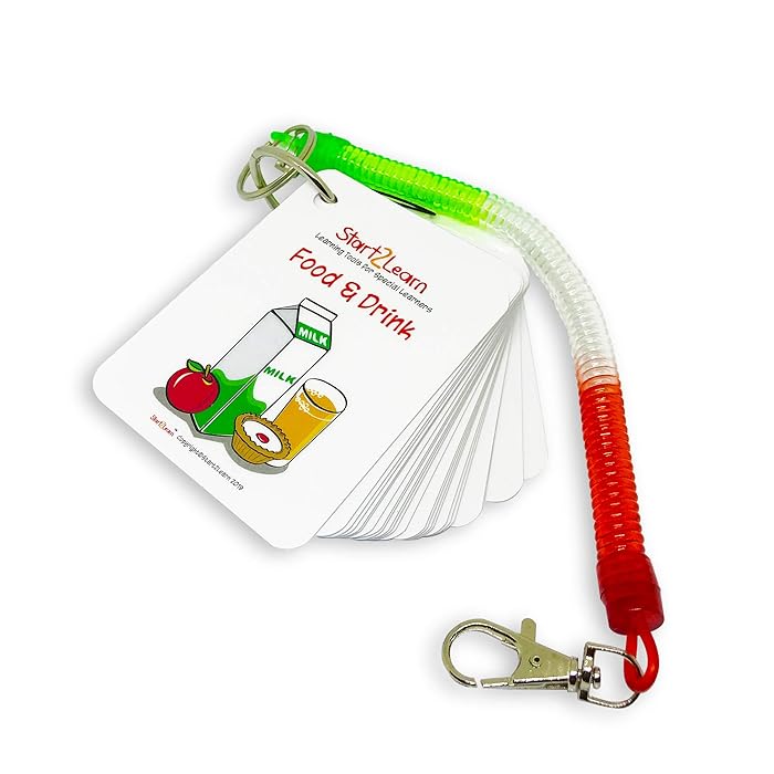 Buy Start2learn: Food & Drink Keyring Picture Communication Resource ...