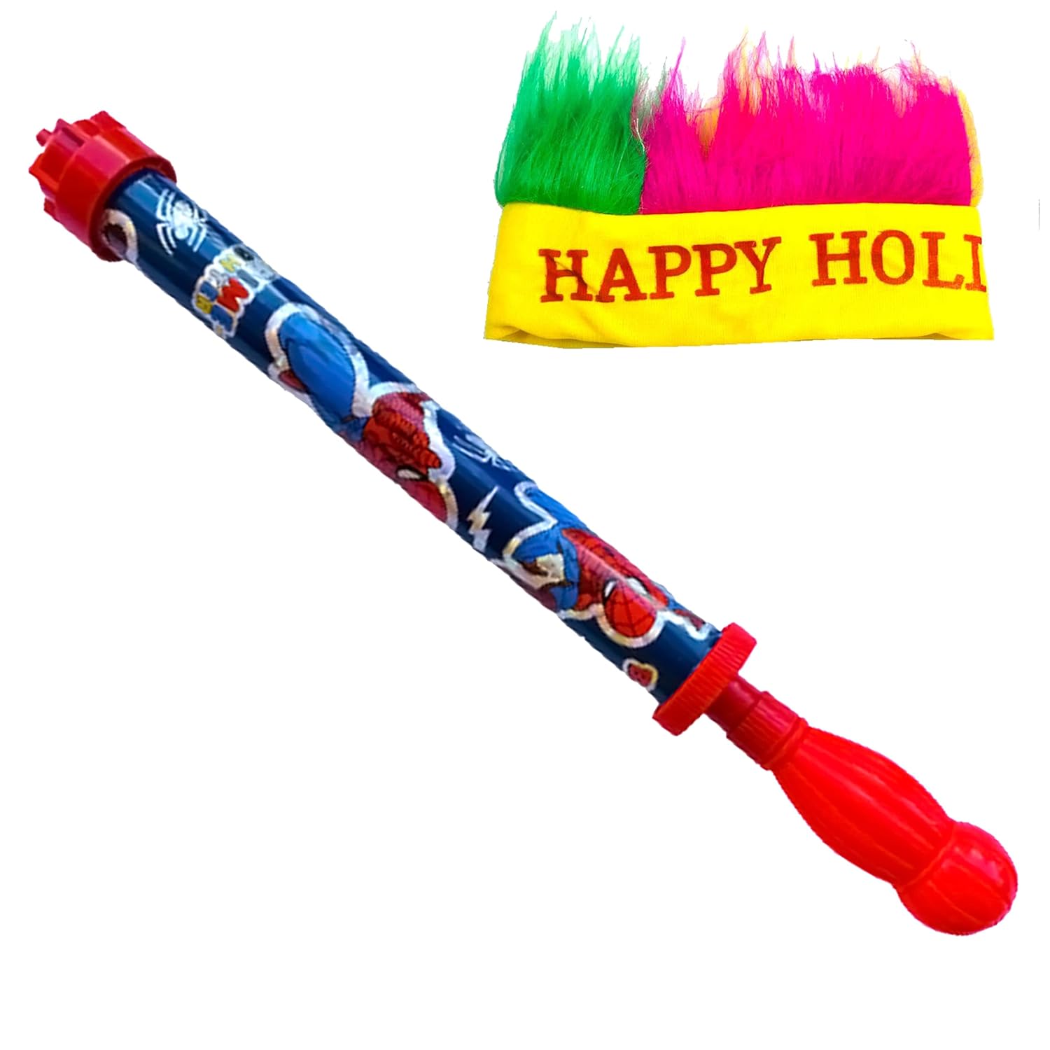 Buy Evisha Happy Holi Combo | D43 Long Water Pump Gun & Holi Cap ...