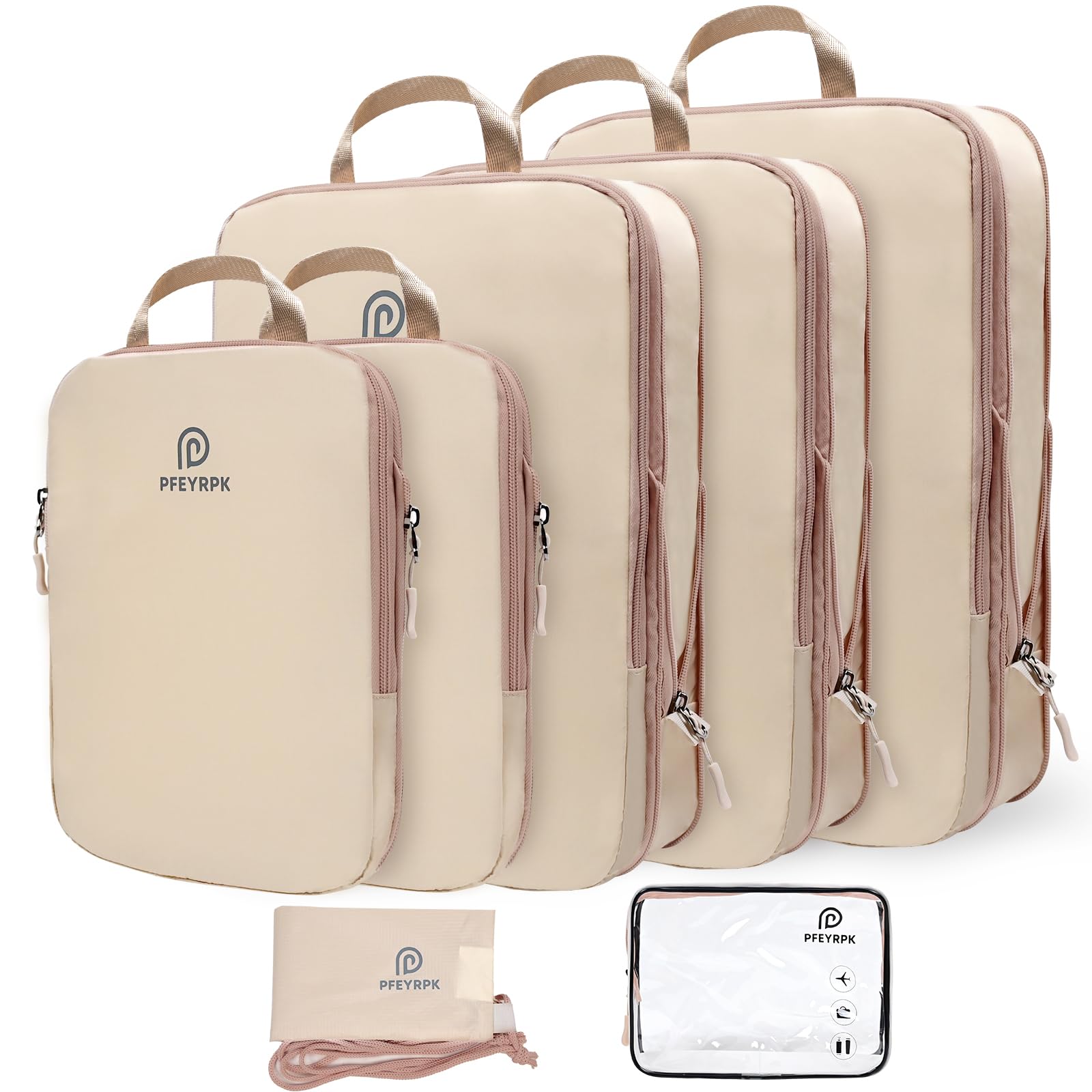 Snapklik.com : Compression Packing Cubes For Suitcases,7 Set Travel ...