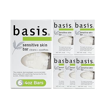 Amazon.com : Basis Sensitive Skin Bar Soap for Body, Hands and Face ...