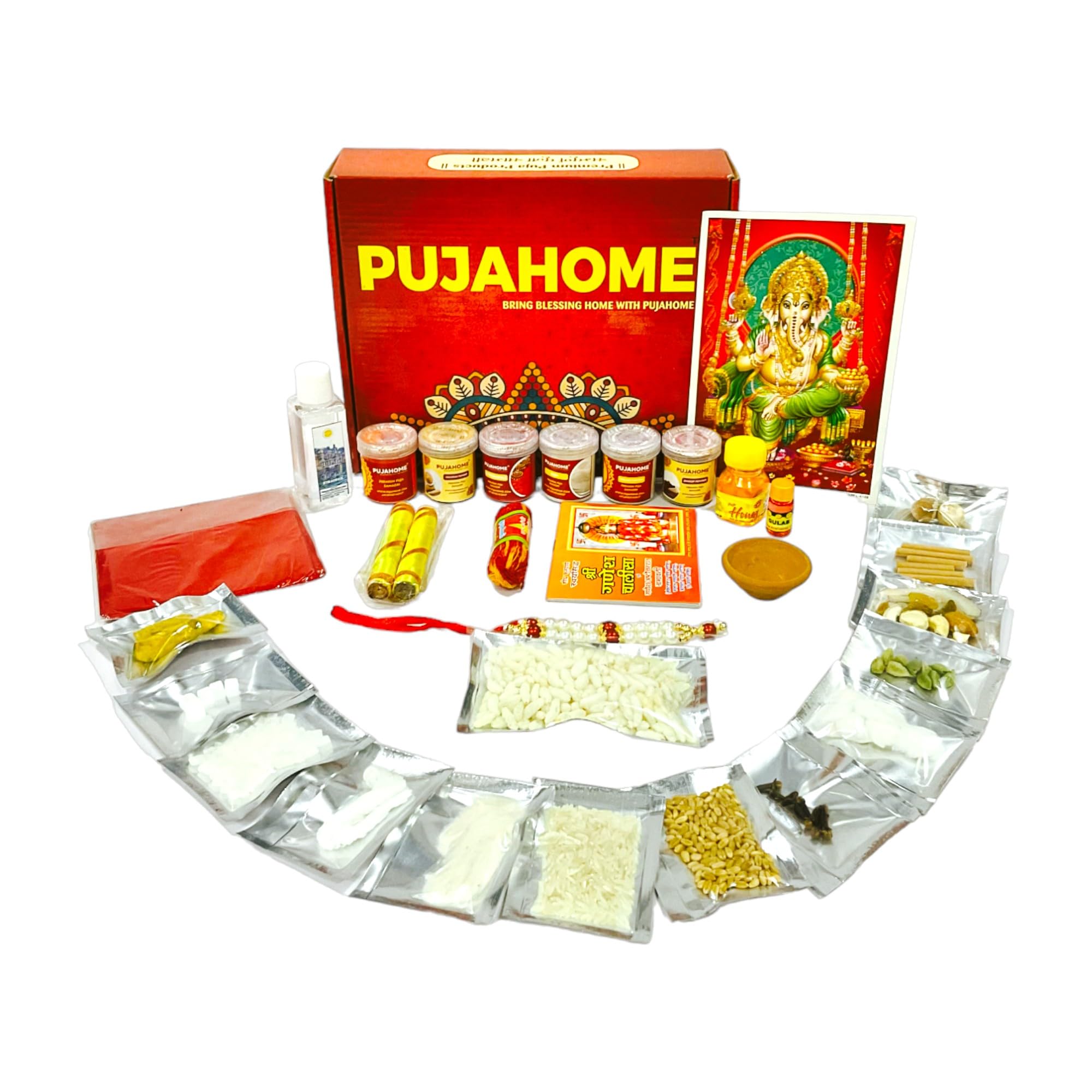 Buy Pujahome Ganesh Puja Samagri Kit for Ganesh Pujan/Ganpati Pooja Kit ...
