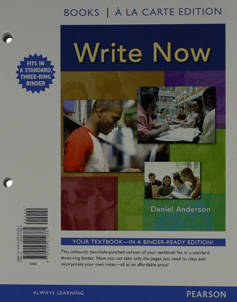 Amazon.com: Write Now, Books a la Carte Edition: 9780205210381 ...