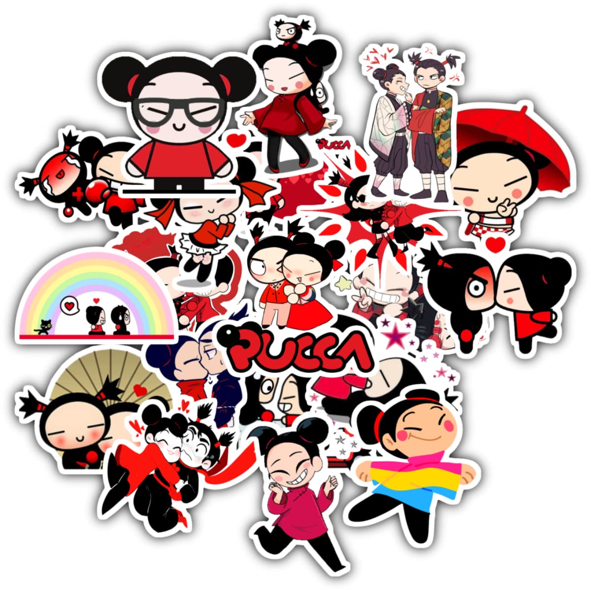 Amazon.com: BOLTSERVE 20 Pcs Stickers Packs Puccas Aesthetic Decal ...