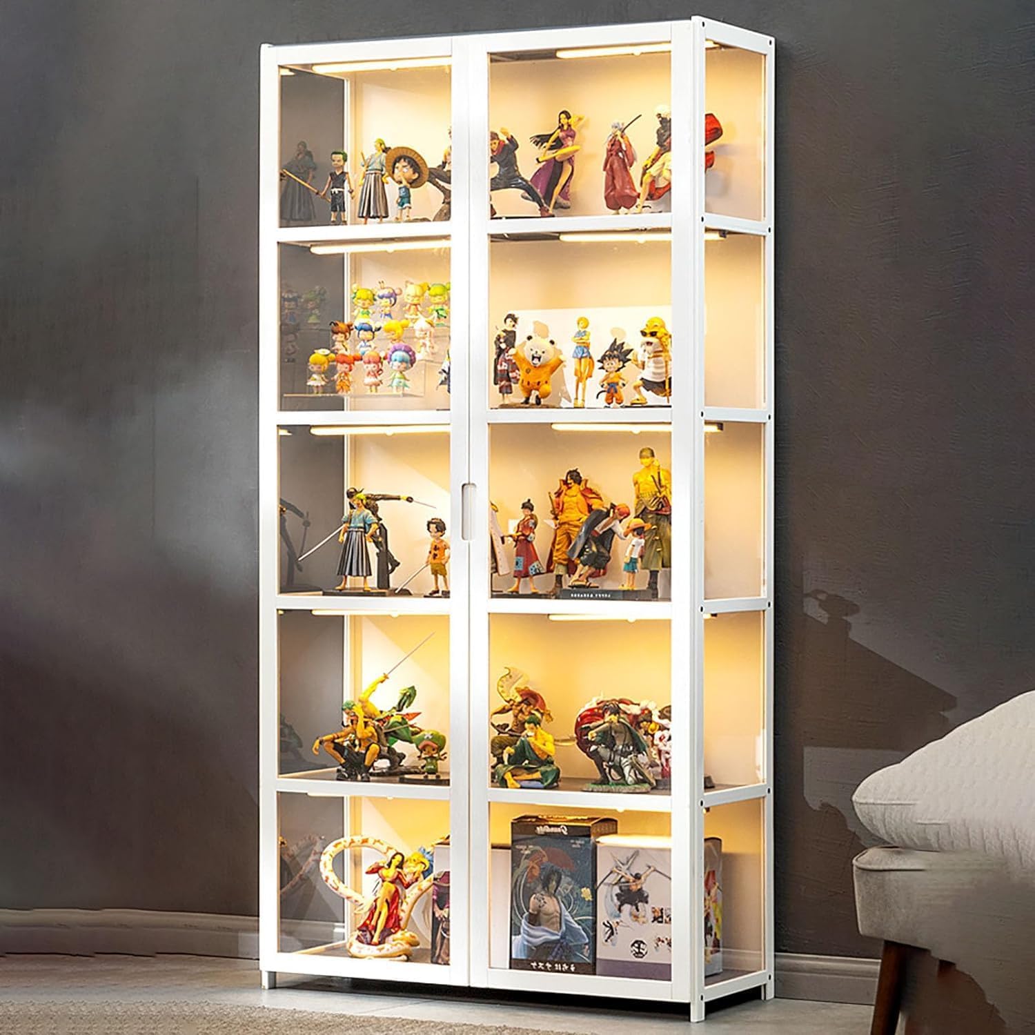 GVAPE Modern Simple Display Cabinet, Display Cabinet with Door Storage ...