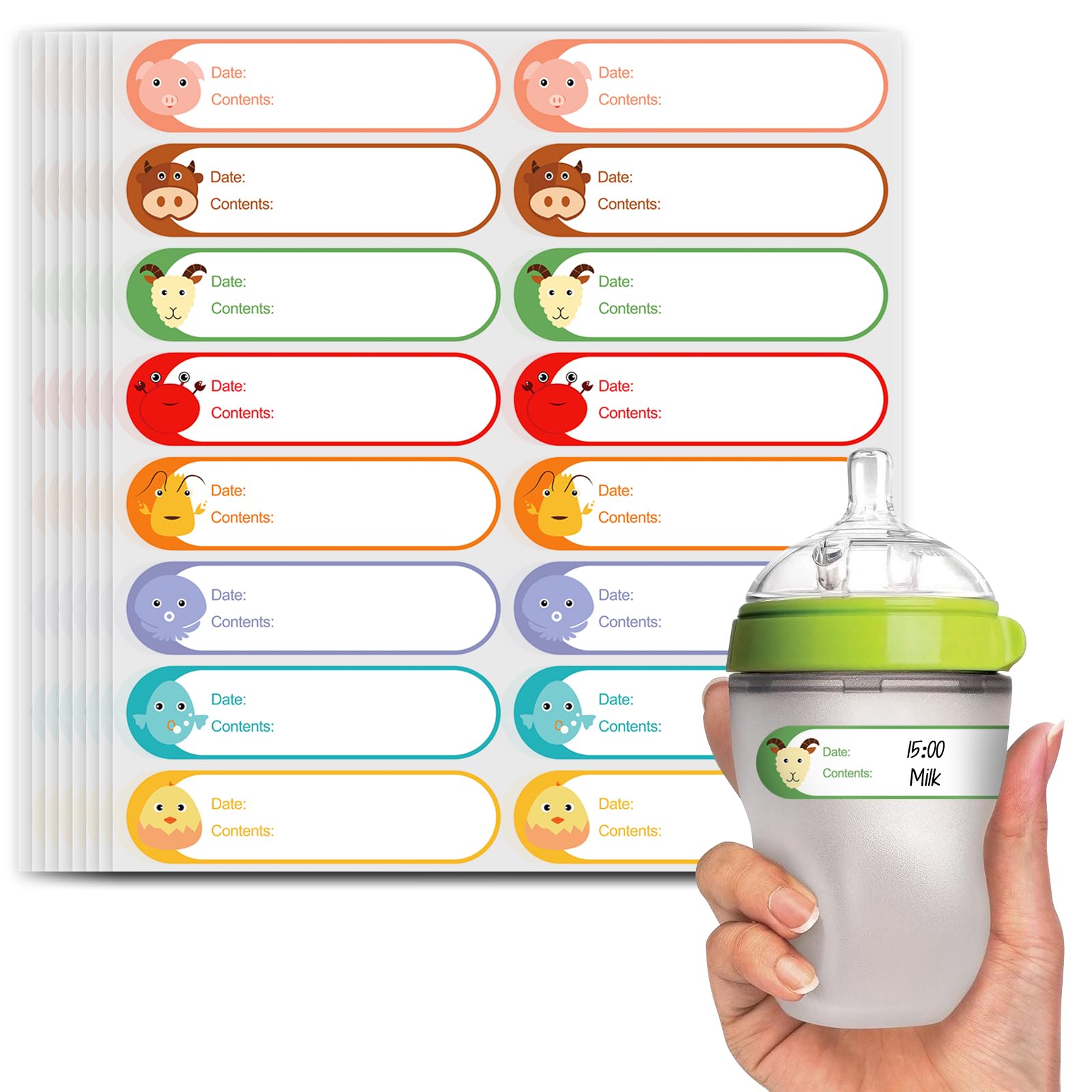 Snapklik.com : Printholic 512pcs 1" X 4" Baby Milk Bottle Labels To ...
