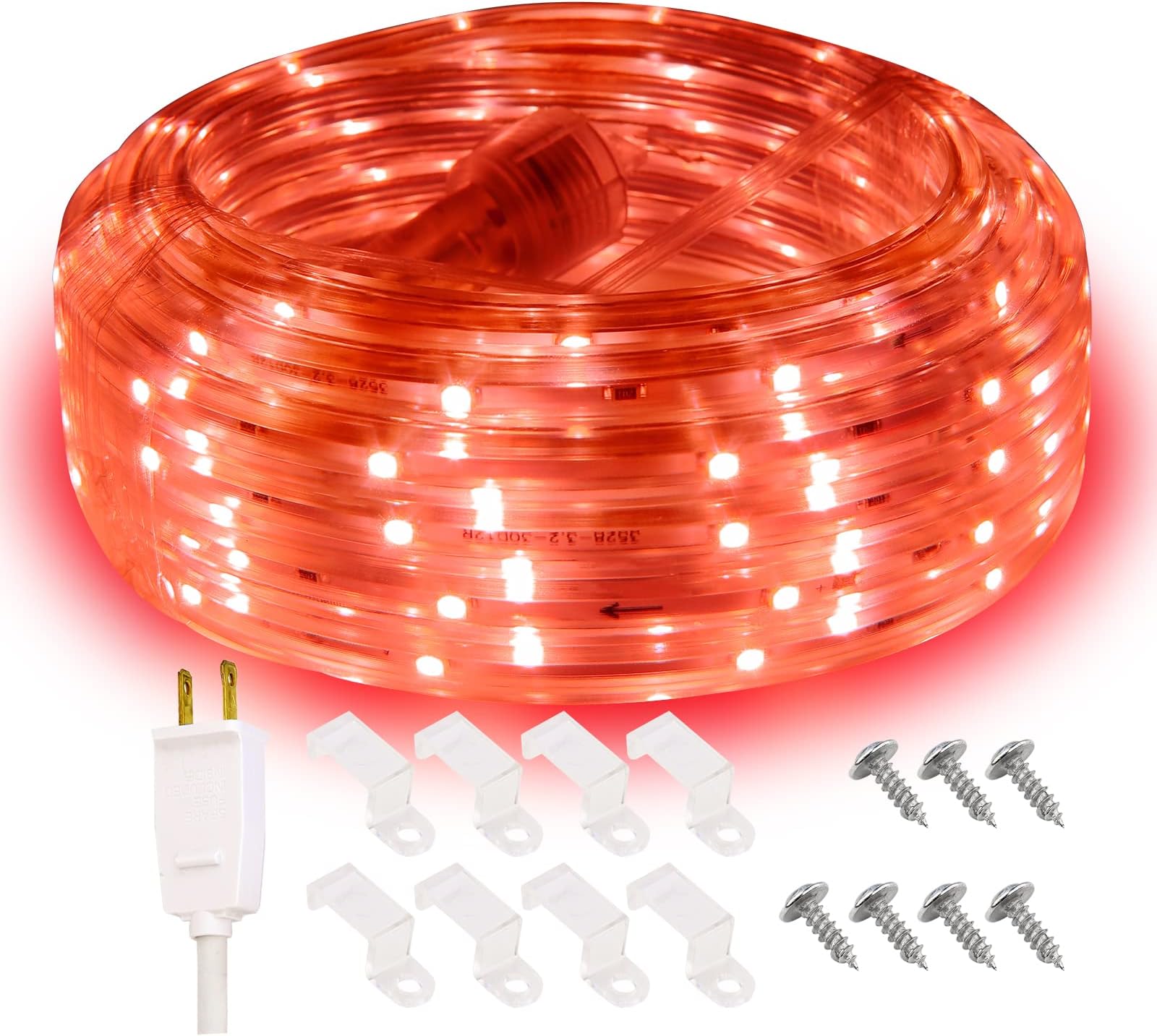 Amazon.com: Areful LED Rope Lights, 16.4 Feet Red Flat Flexible Strip ...