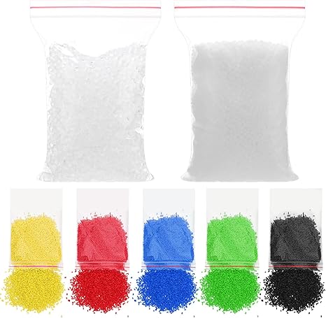 Amazon.com: Color Pellets for Moldable Plastic, Red Yellow Blue Black ...
