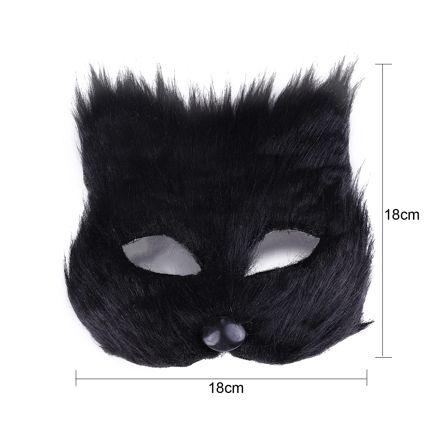 Therian Mask Furry Fox Mask Wolf Mask Cat Mask Halloween Half Face Mask ...