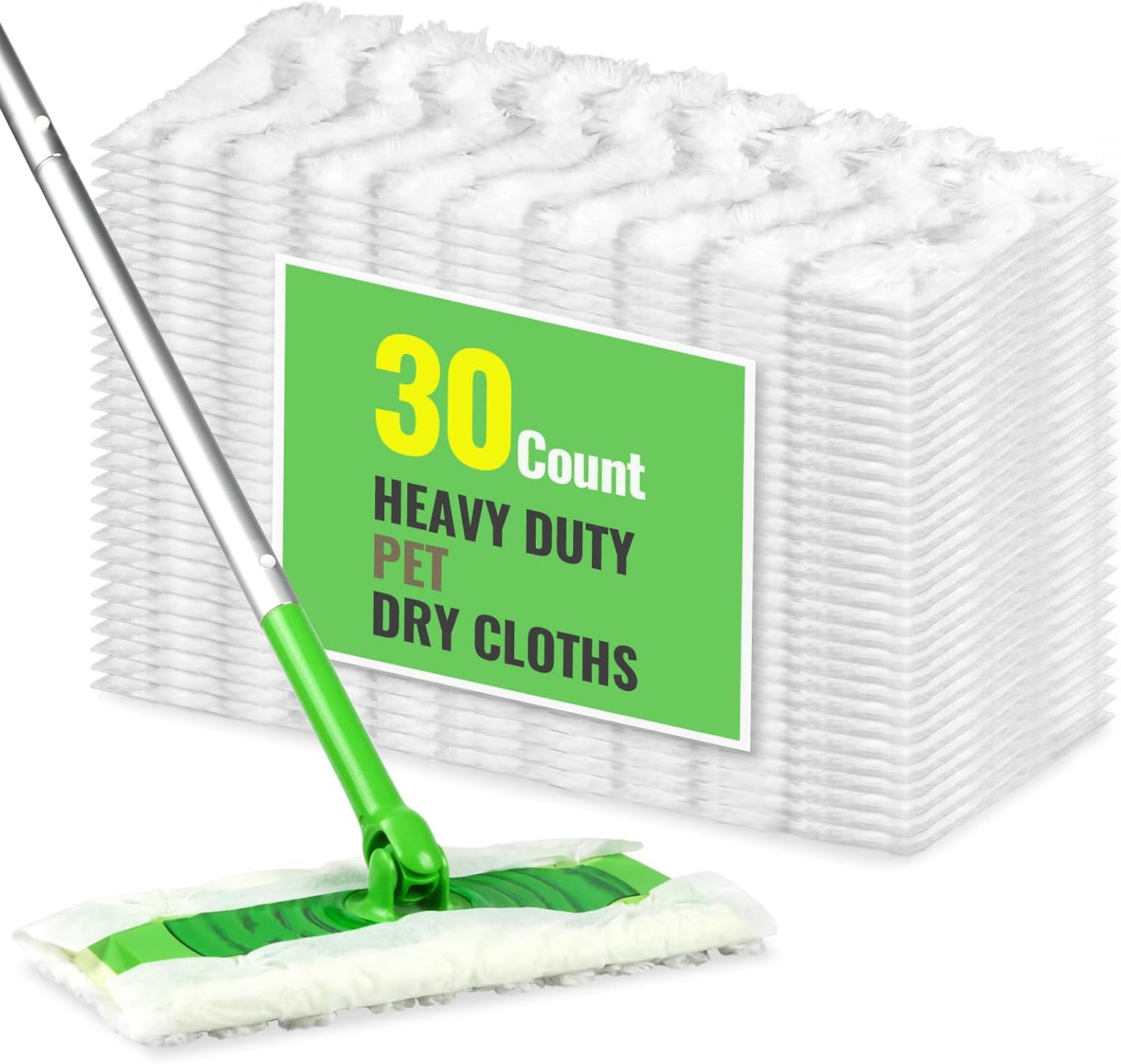 Amazon.com: 30 Pcs Heavy Duty Dry Sweeping Cloths for Sweeper 2-in-1 ...