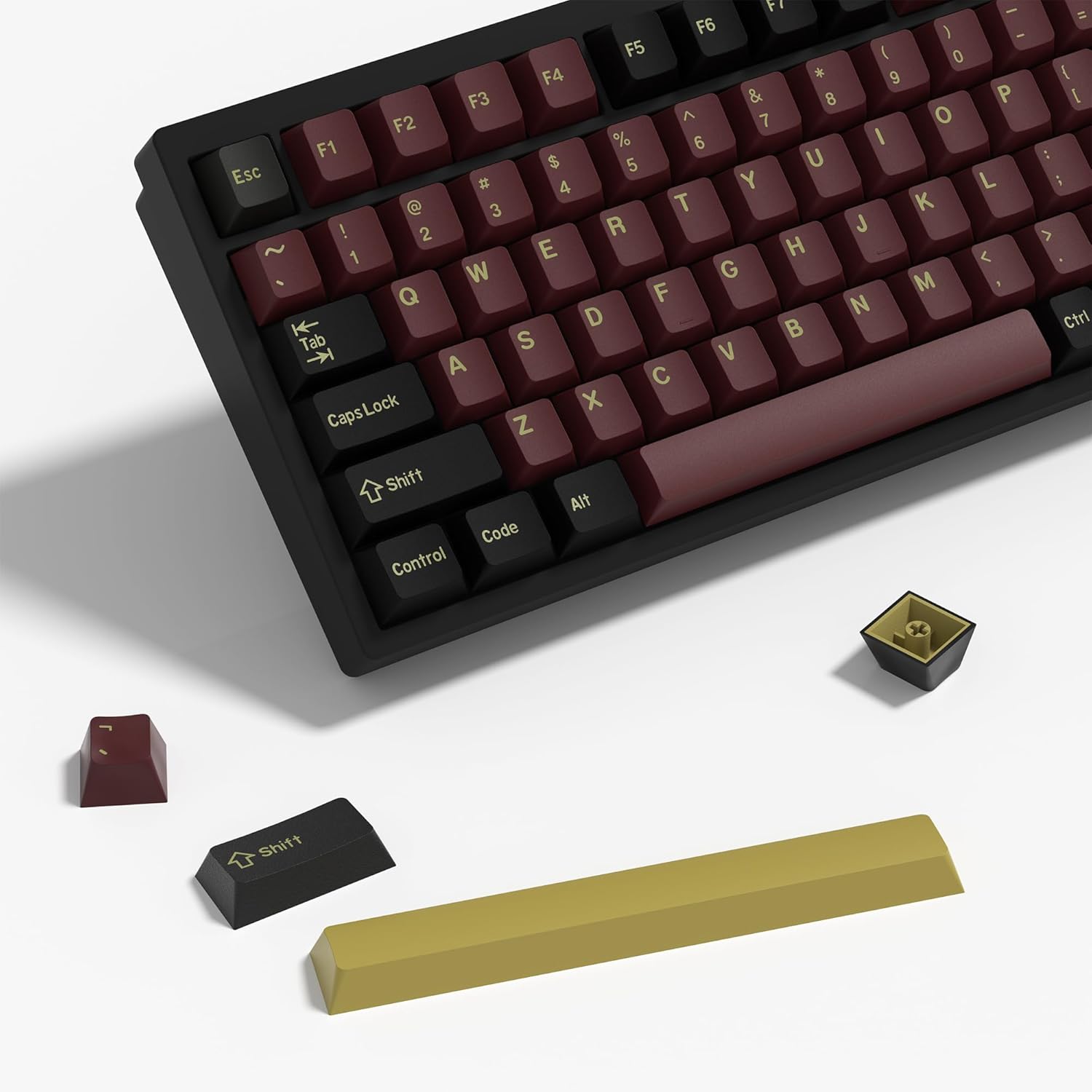 174 Keys Clone Red Samurai Key Caps PBT Double Shot Custom Keycap Set ...