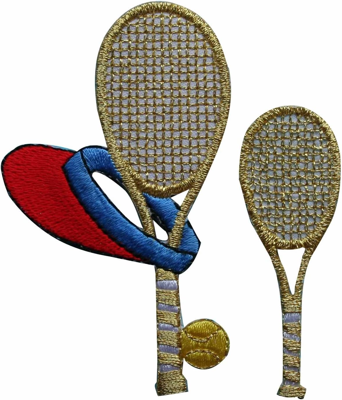 Amazon.com: ID 1586AB Lot of 2 Tennis Racket Racquet Embroidered Iron ...