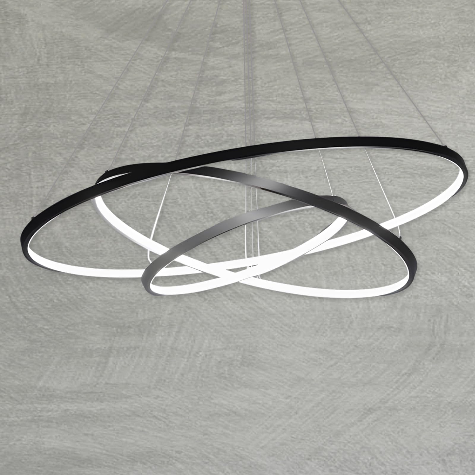 LightInTheBox Pendant Light 3 Ring Chandeliers for Living Room Dinning ...