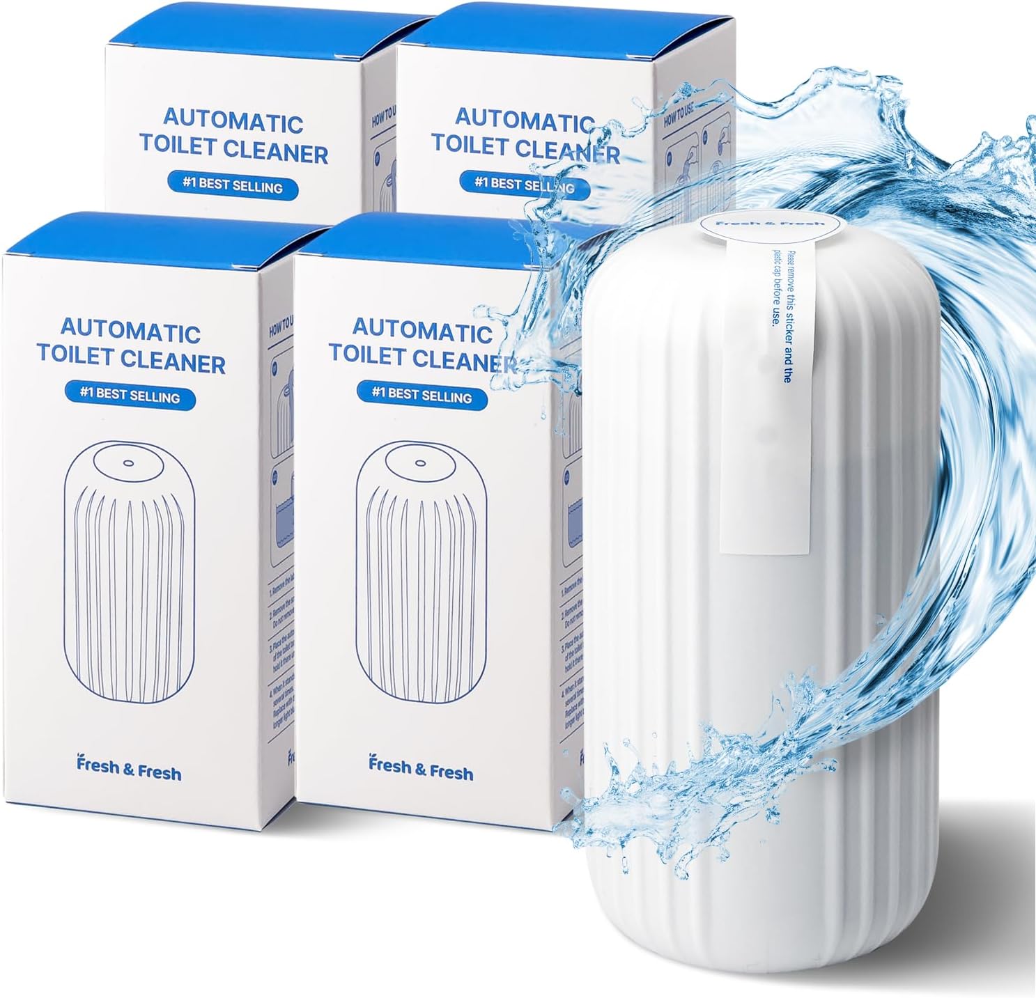 Amazon.com: Fresh & Fresh Automatic Toilet Bowl Cleaners - 4 Bottles ...