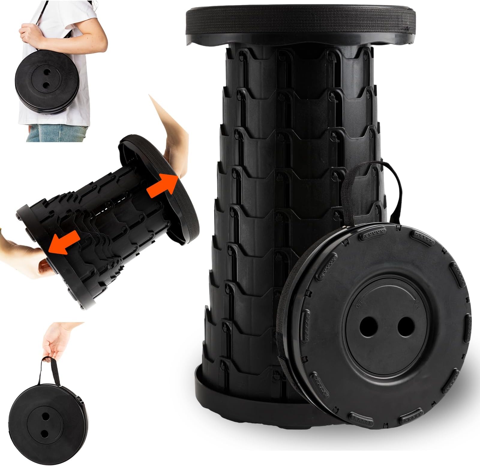 Amazon.com: IKURAM R 2023 Upgraded Retractable Folding Stool ...