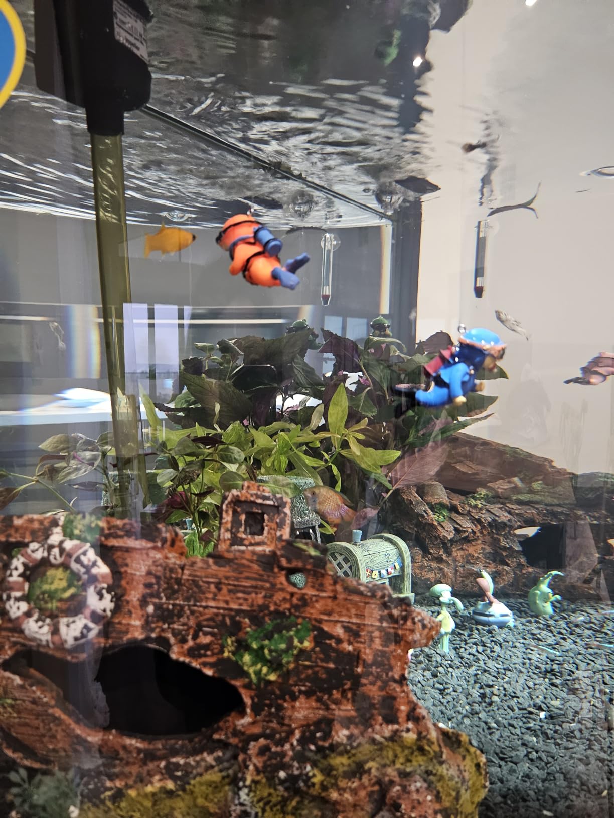 LYSAIMG 4Pcs Resin Floating Aquarium Decorations,Floating Fish Tank ...