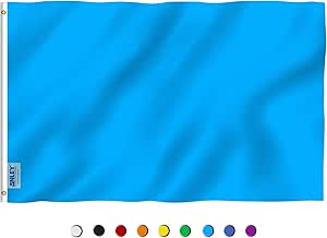 Anley Fly Breeze 3x5 Foot Solid Light Blue Flag - Vivid Color and UV ...