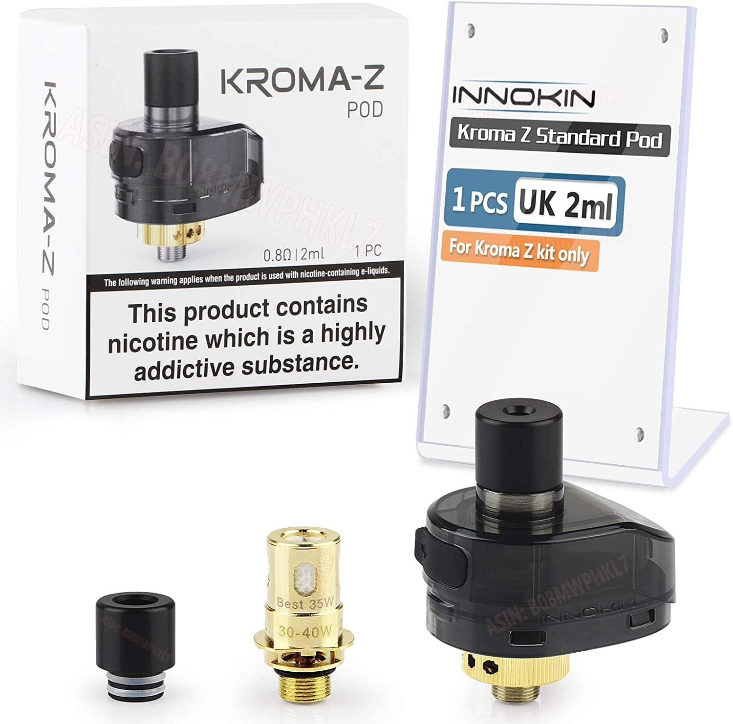 TVDC Innokin Kroma-Z Replacement Pod, 0.8ohm Kroma Z Standard Pod ...