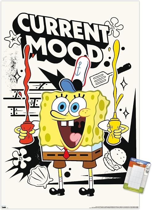Amazon.com: Nickelodeon Spongebob - Current Mood Wall Poster, 22.37" x ...
