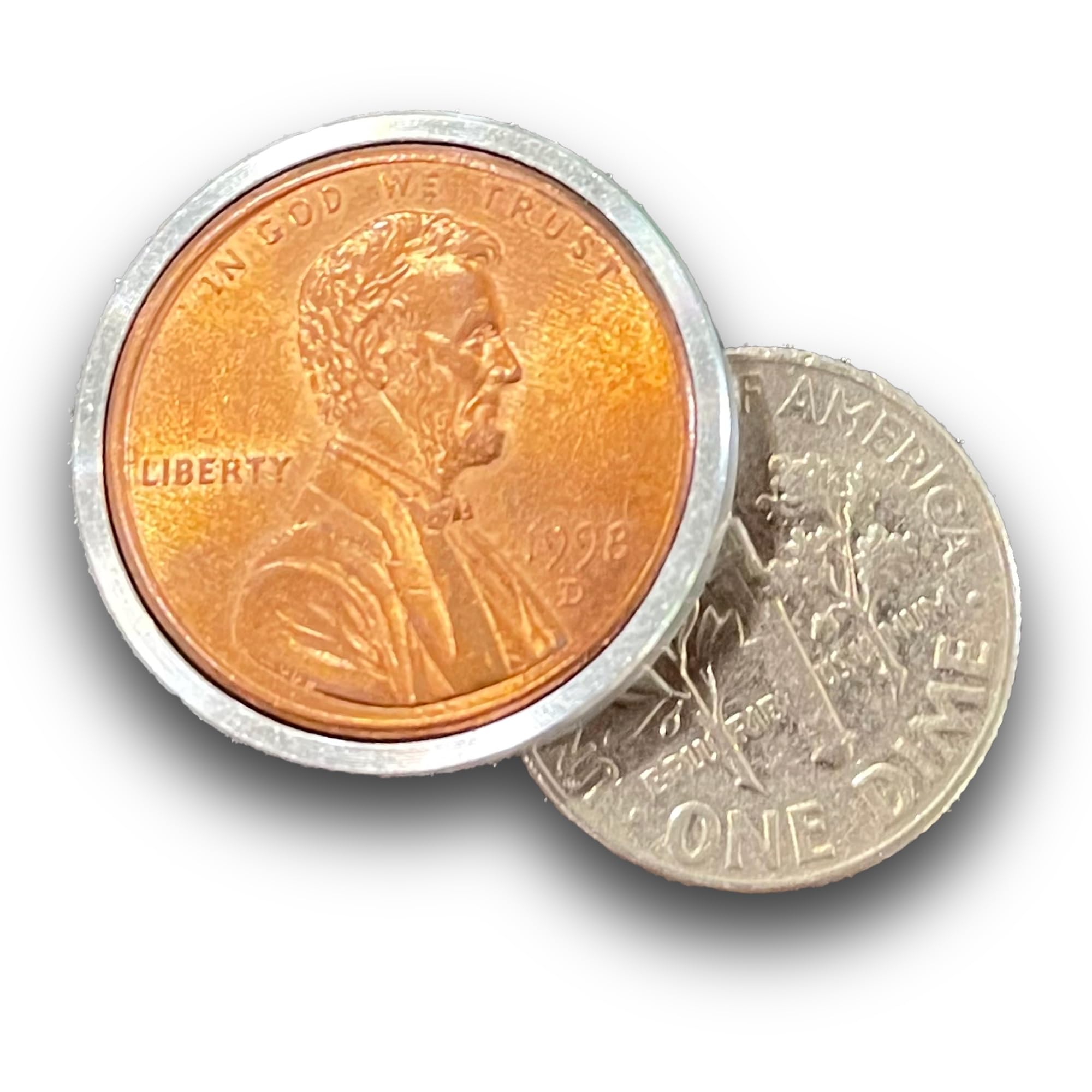 Amazon.com: Ted's Sterling Magic Disappearing Dime and Penny Trick with ...