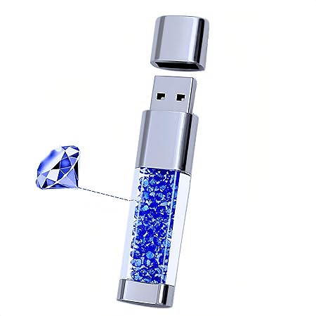 Amazon.com: USB Flash Drive 32GB, BorlterClamp Cute Pink Crystal Thumb ...