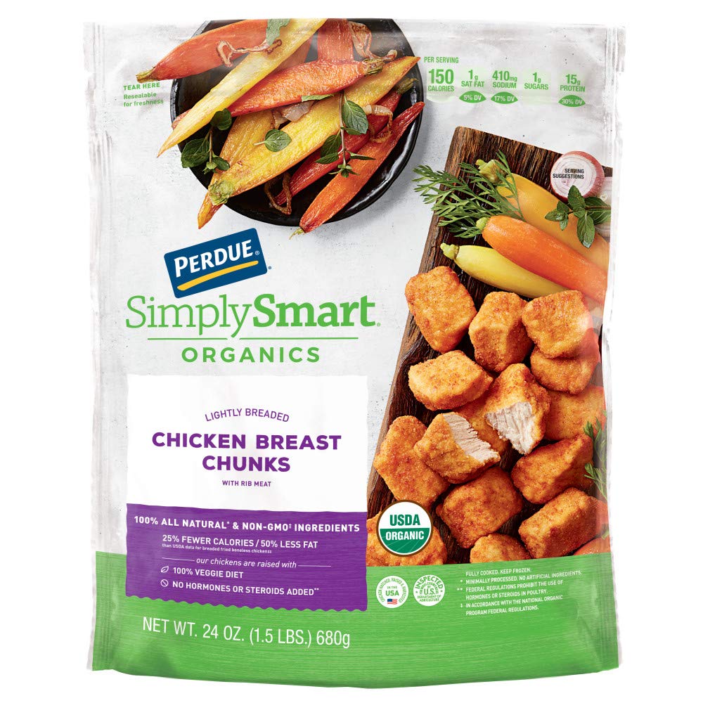 Amazon.com: Perdue Simply Smart Organics Lightly Breaded Chicken Chunks ...