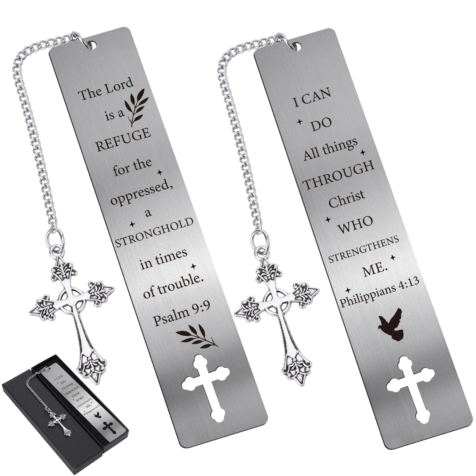 Amazon.com: Berirexrion Christian Metal Bookmark Gifts - 2 PCs I Can Do ...