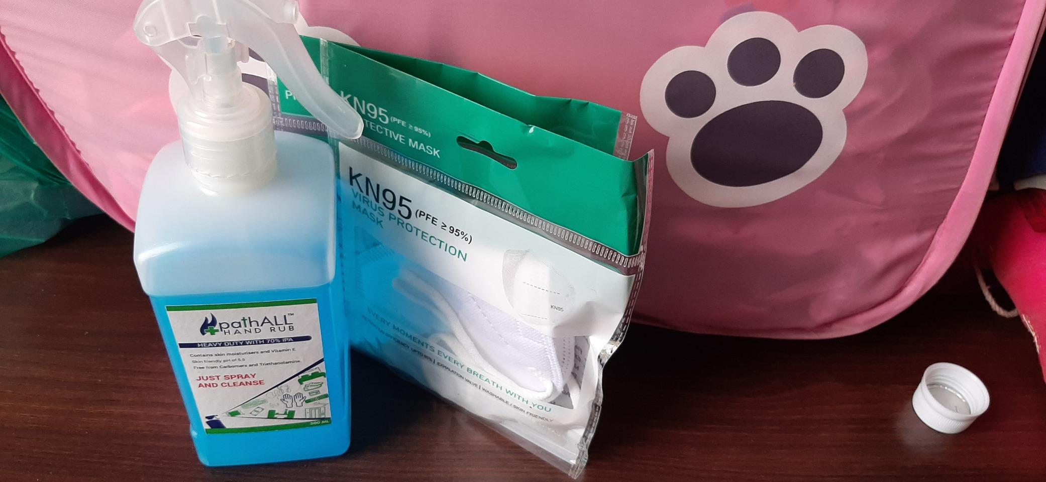 pathALL Hand Rub 70% Isopropyl Alcohol Spray-Based Liquid Rinse-free ...