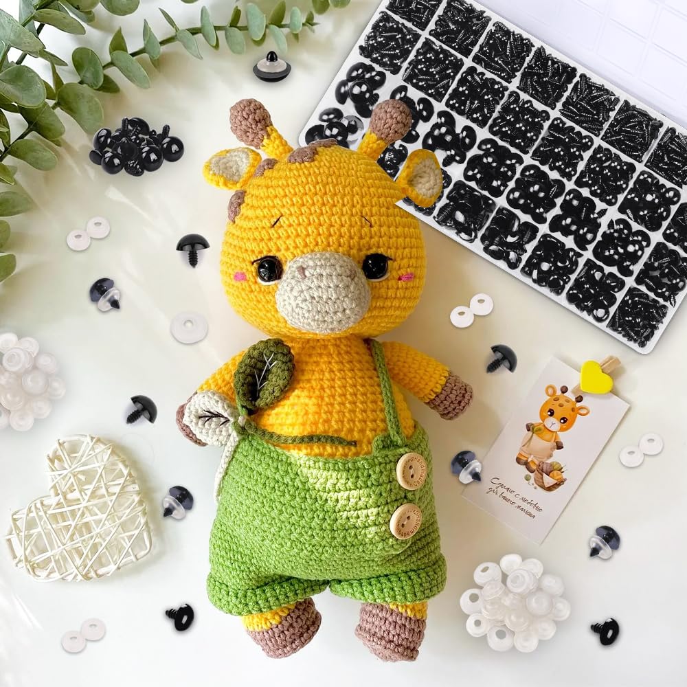 Cotton Eye Joe Glitter Crochet Teddy Bear,Animal Eyes With Safety Eyes