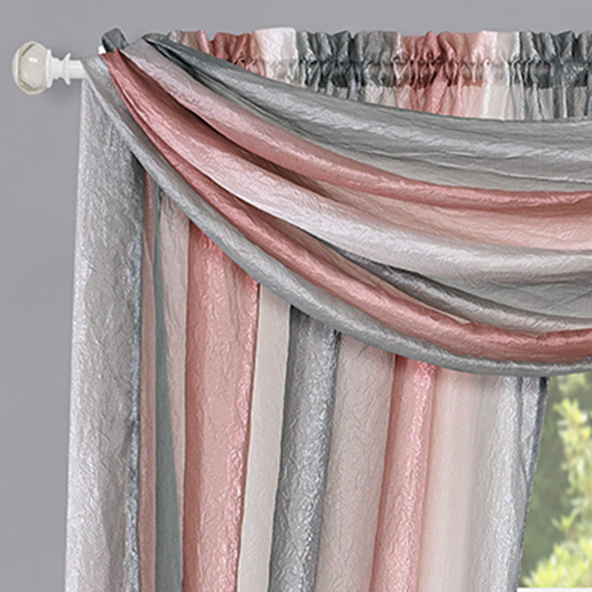 Amazon.com: Sheer Window Scarf Valance - 50 Inch Width x 144 Inch ...