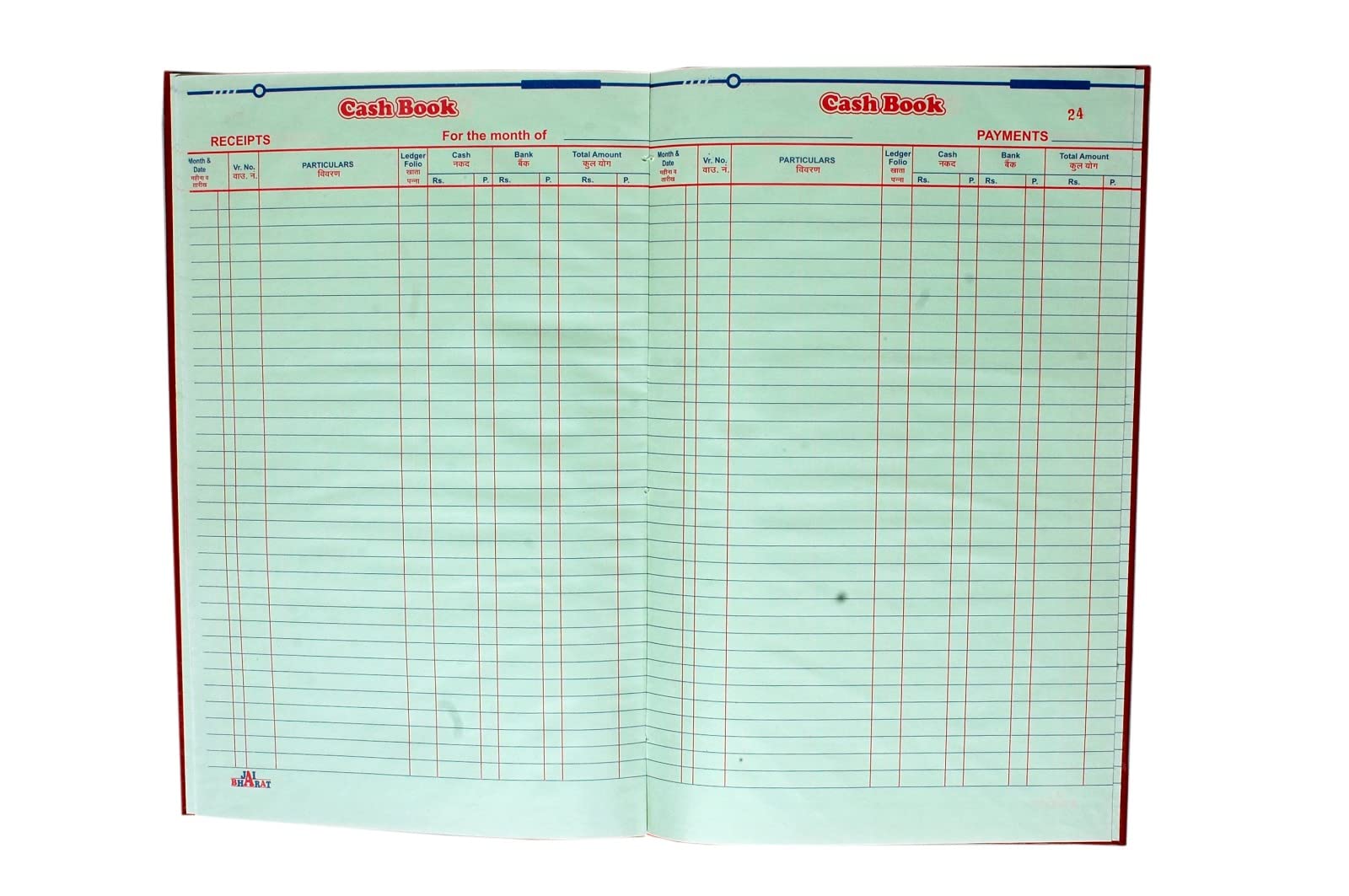 Cash Book Register 70 GSM Ledger Paper Cash Register Hard Register ...