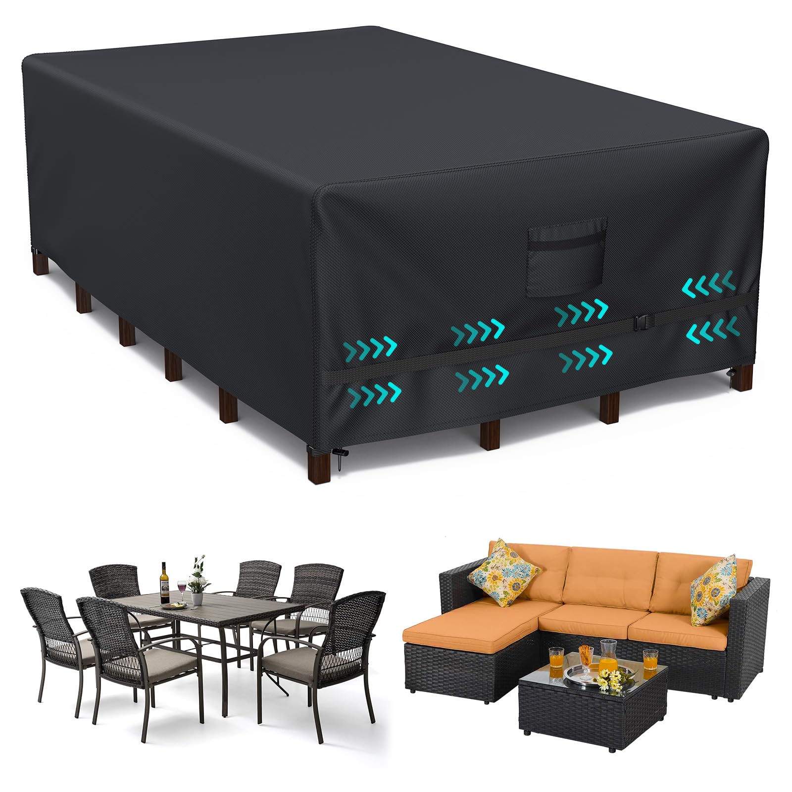 Snapklik.com : BROSYDA Upgraded Patio Furniture Set Cover, Improved ...