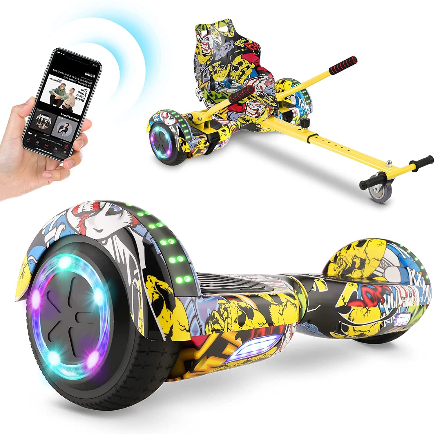 Buy Hoverboards with Go-Kart Bundle, iHoverboard H4 All Terrain ...