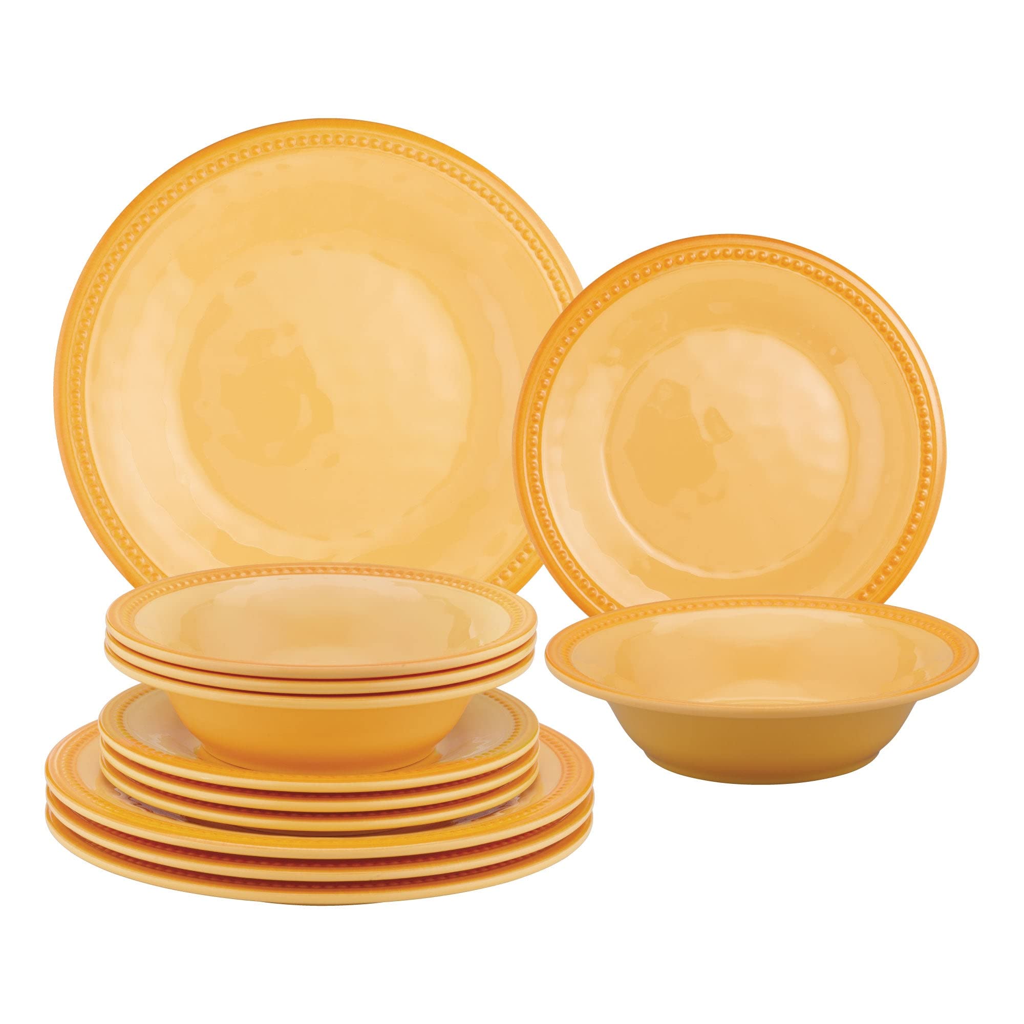 Snapklik.com : UPware 12-Piece Melamine Dinnerware Set, Includes Dinner ...