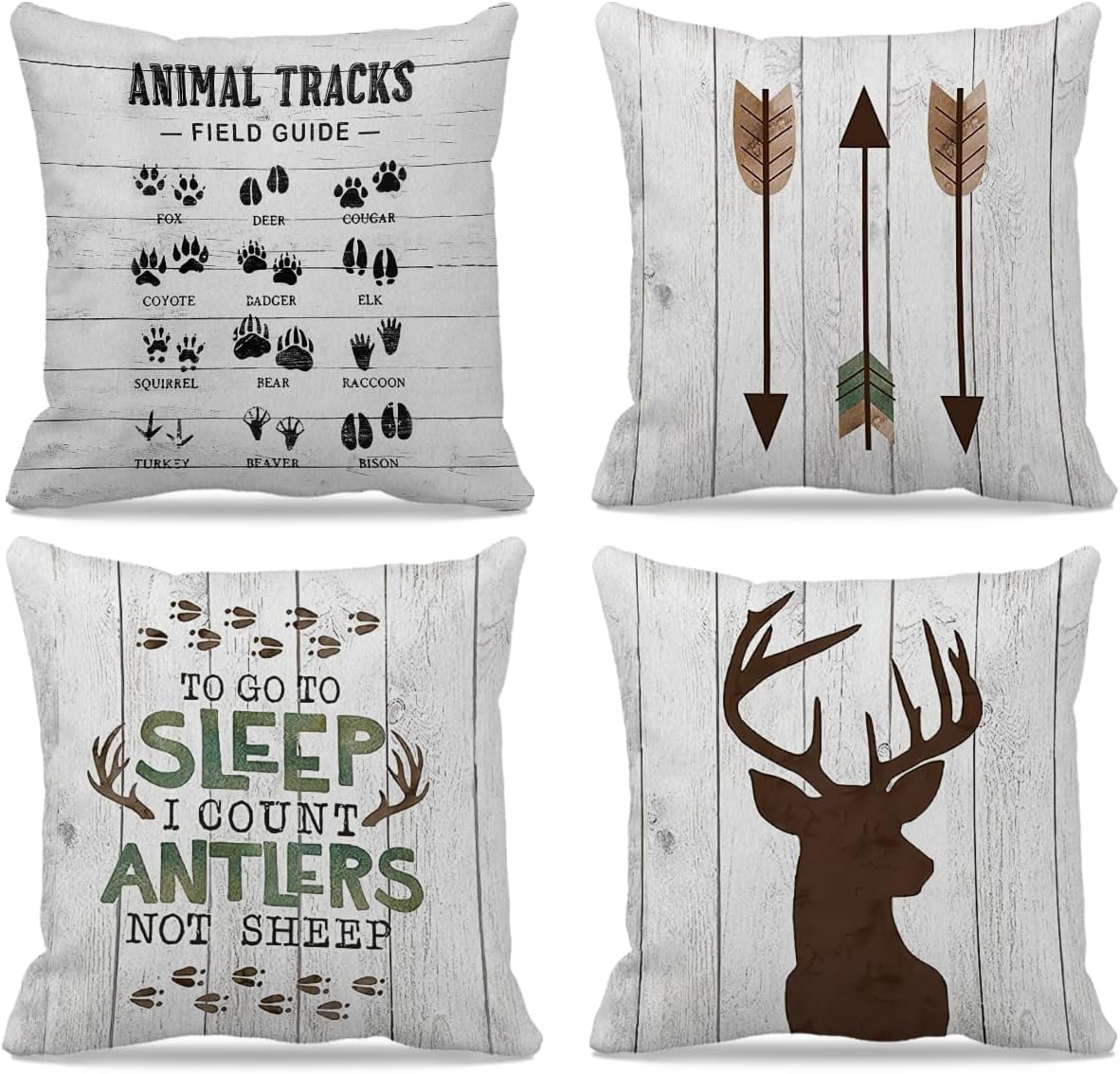 Amazon.com: GICHUGI Cabin Decor Pillow Covers 18x18 Set of 4,Cabin ...