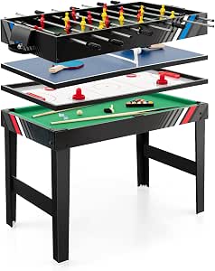 Goplus 4-in-1 Combination Game Table, Multi Game Table Set with Soccer ...