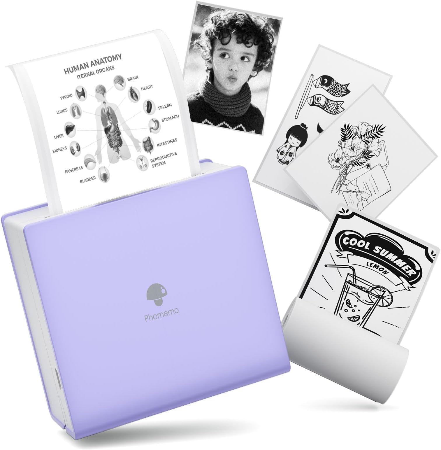 Print Pods Mini Printer - Sticker Printer Mini Thermal Printer T02 ...