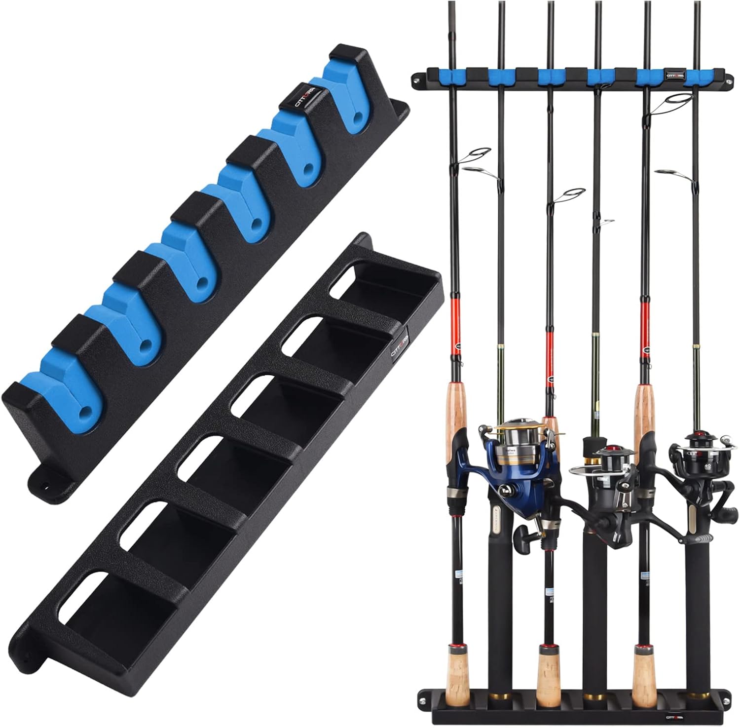 Amazon.com: CITTURA Fishing Rod Holder - Rod Storage Wall Mount Fishing ...