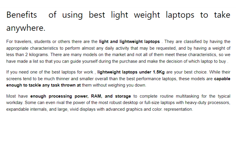 Benefits of using best light weight laptops to take anywhere.:Amazon.in ...