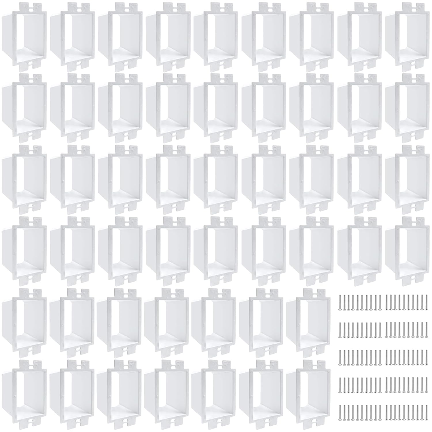 50PCS BE1-2 Electrical Outlet Box Extenders with 100PCS Screws, (1-Gang ...