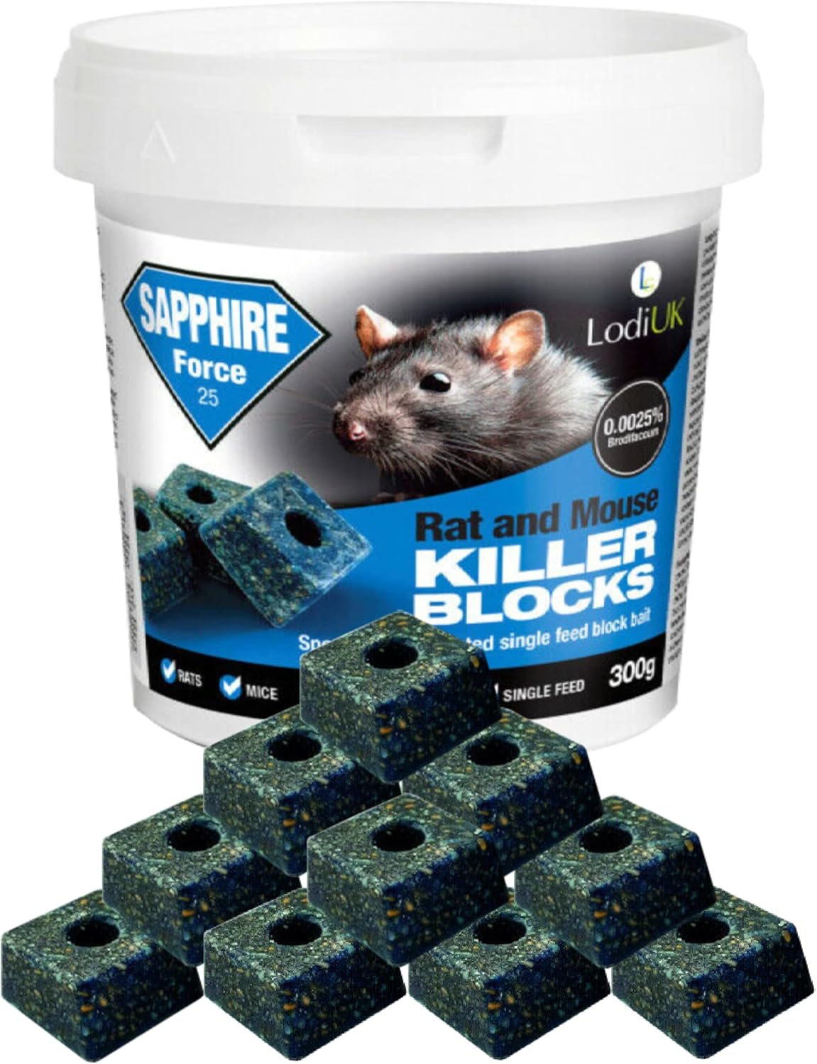 Rat Mouse Block Bait Block Tub Rat Poisoning Bait Rodent Control Single ...