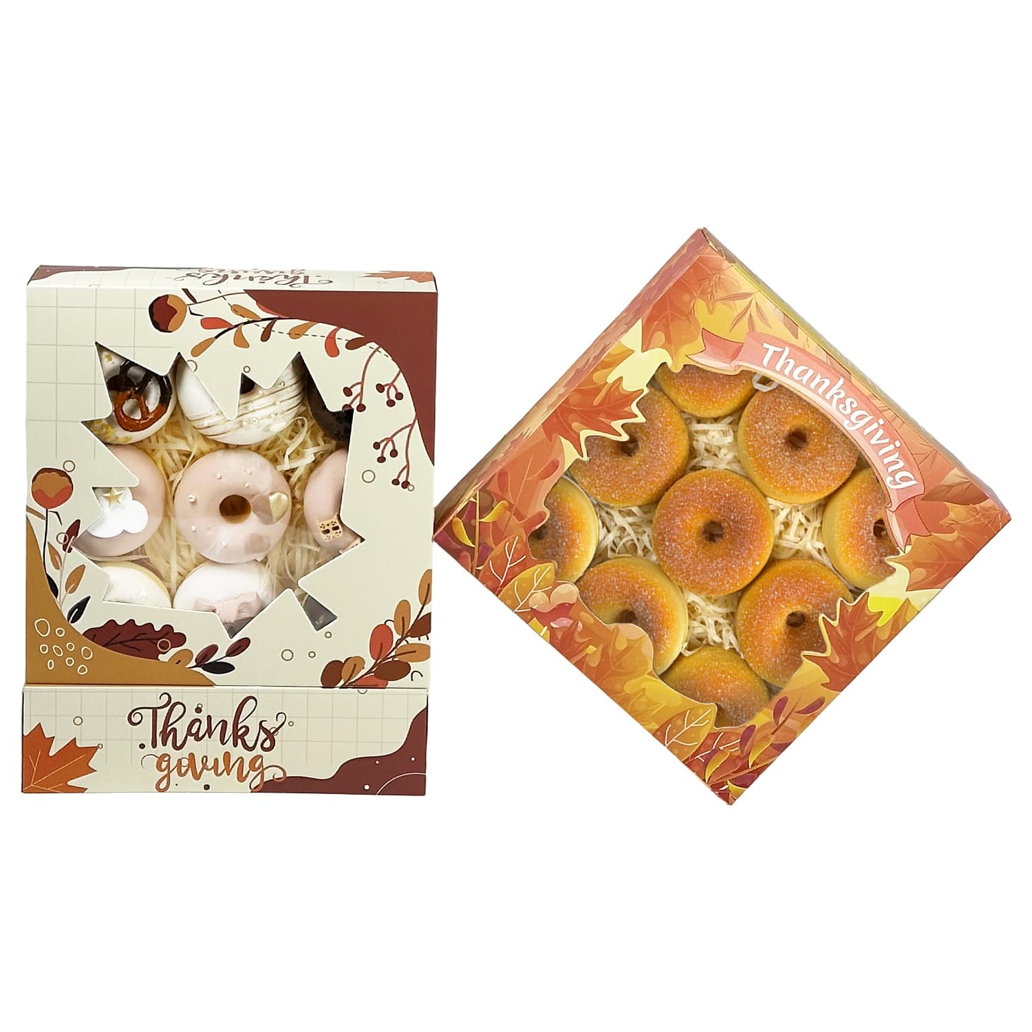 Amazon.com: Bakepacker Thanksgiving Bakery Boxes with Window 9x9x2.5 ...