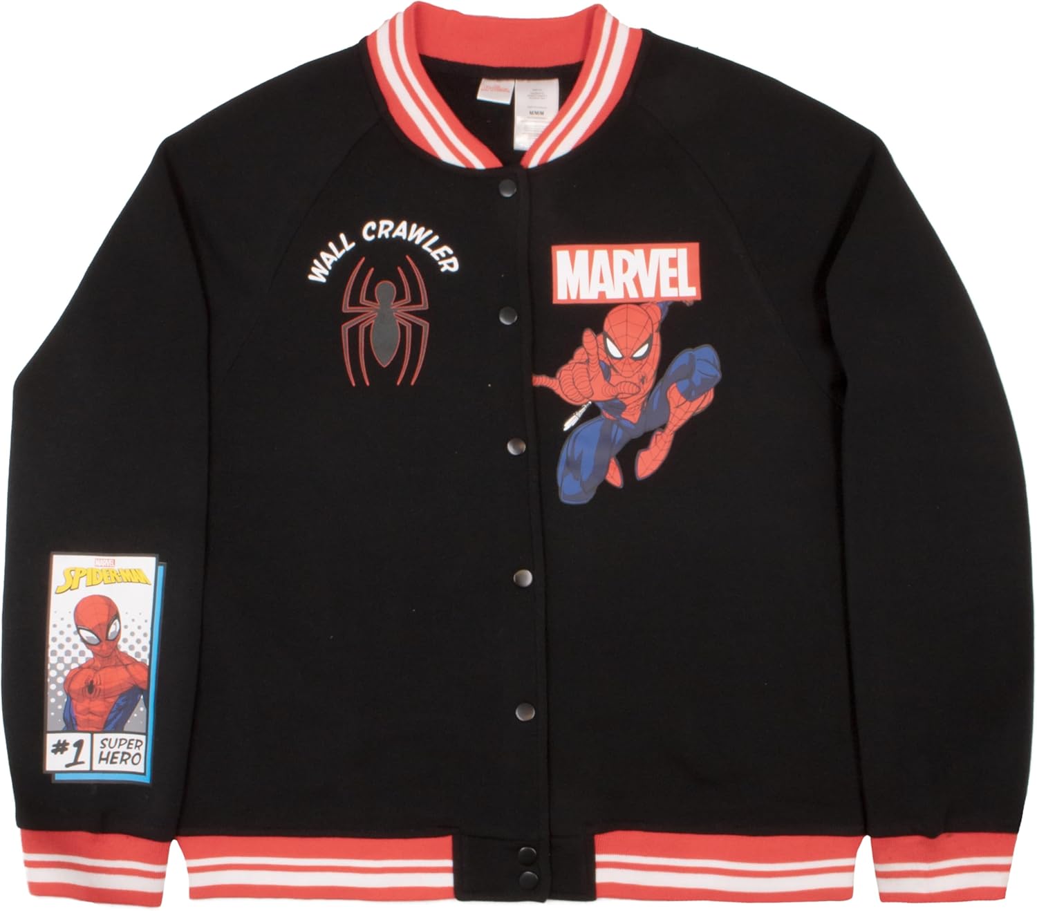 Marvel Spider-Man Varsity Jackets for Women Spiderman Graphic Print ...