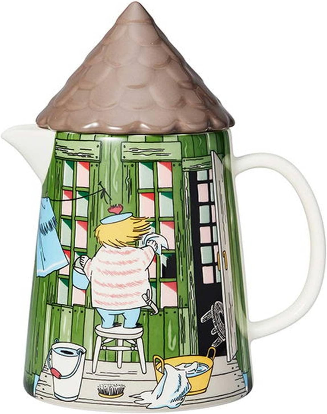 Amazon.com: Moomin by ARABIA 1055267 Bath House Pitcher with Lid, 0.3 ...