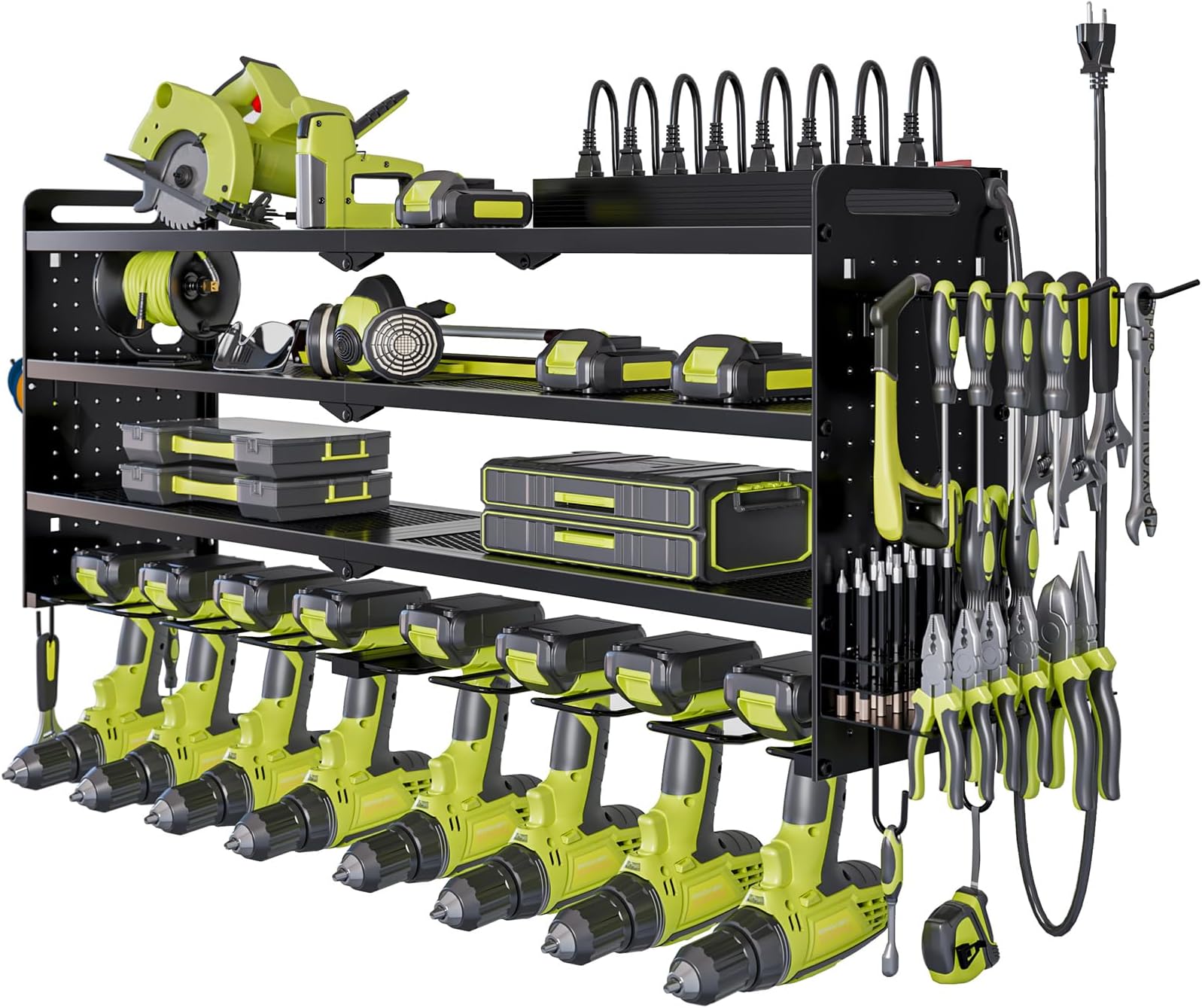 Amazon.com: CCCEI Modular Pegboard Rack Power Tool Organizer with ...