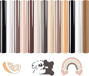 Amazon.com: HTVRONT Skin Tone HTV Vinyl Heat Transfer Vinyl Bundle-13 ...
